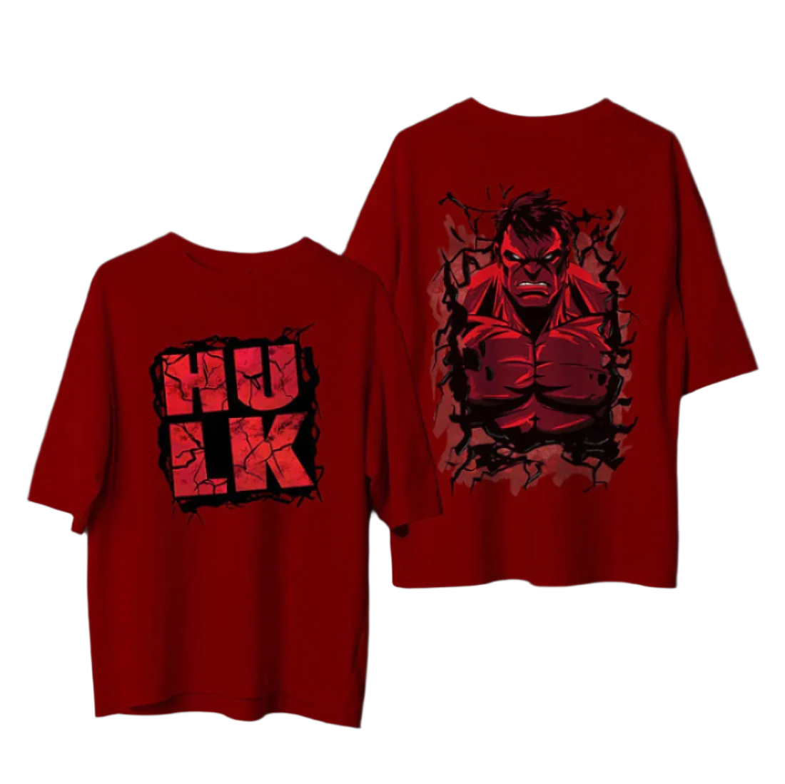 Rage Unbound – Red Hulk Edition Oversized Tee – Xagon